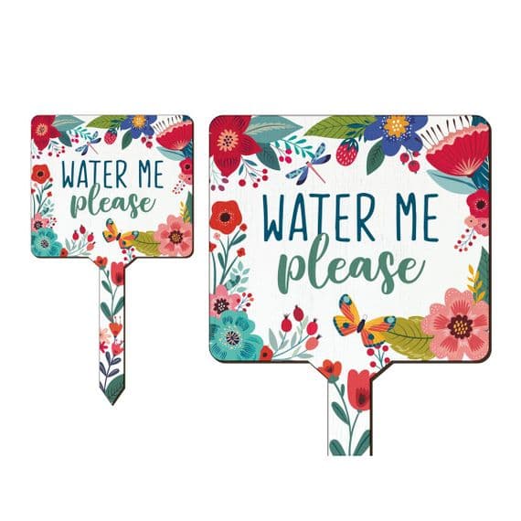 Floral Water Me Please Planter Sign – Whitakers Garden Centre