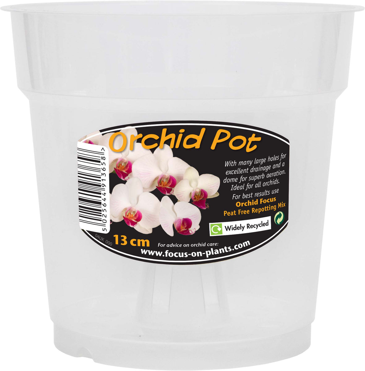 Clear Orchid Pot 13cm – Whitakers Garden Centre